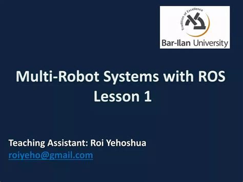 PPT Multi Robot Systems With ROS Lesson PowerPoint Presentation Free Download ID
