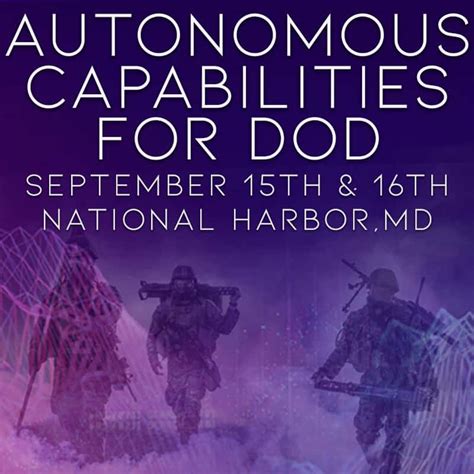 Autonomous Capabilities For Dod Summit 2021