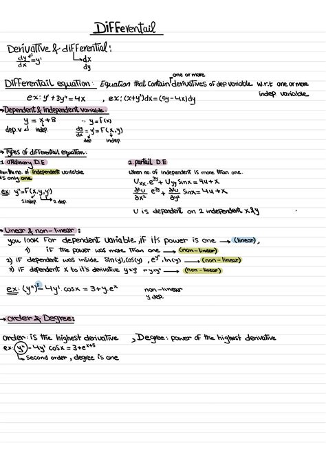 Solution First Order Differential Equation With Solved Exercises