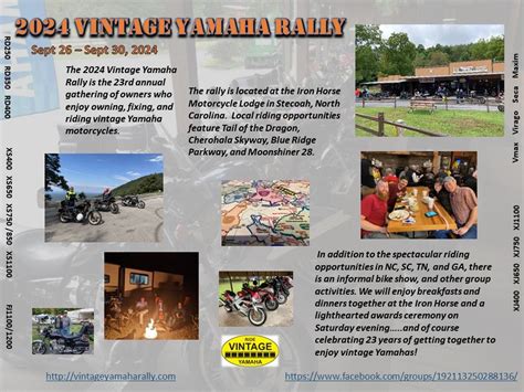 Vintage Yamaha Rally Usa 2024 23rd Annual Stecoah North Carolina