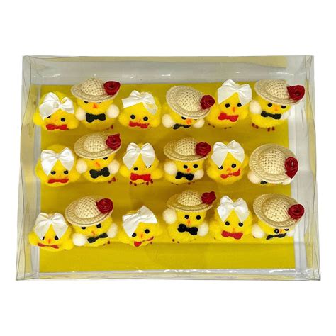 Darzheoy 18 Pcs Easter Realistic Plush Chick Fluffy Mini Chick Easter