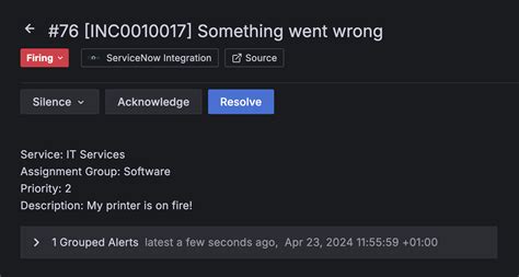 use grafana oncall s bi directional servicenow alert flows