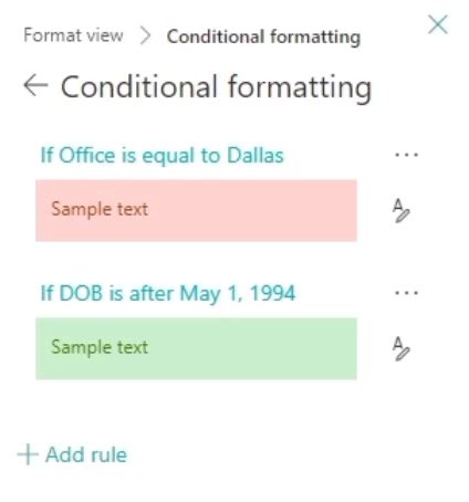 SharePoint List Formatting Walkthrough Master Data Skills AI