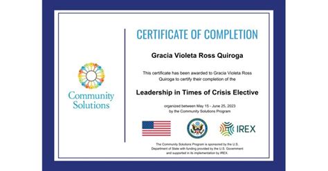 Gracia Violeta Ross Quiroga On Linkedin Alumni Course Leadership In Times Of Crisis • Gracia