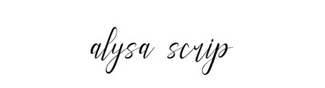 Alysa Scrip Font