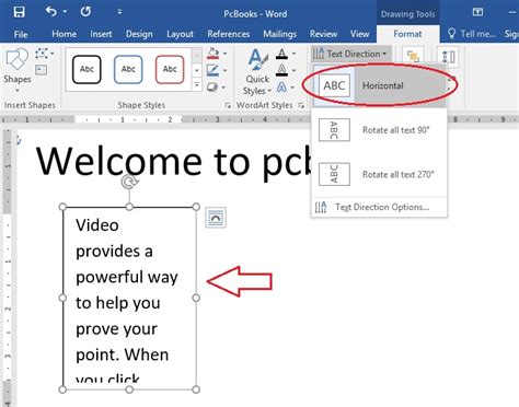 Microsoft Word Tutorial Change Text Direction In Text Box