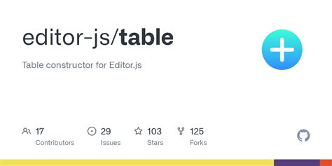GitHub Editor Js Table Table Constructor For Editor Js