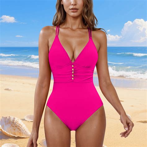 Weiqiqre Swim Suits Women One Piece Ruched Swimsuit Tummy Control