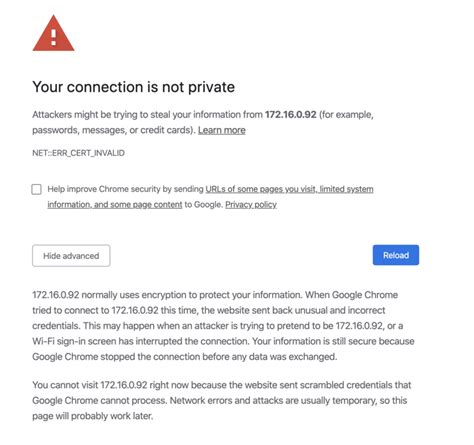 chrome unable to bypass certificate hardware spiceworks community