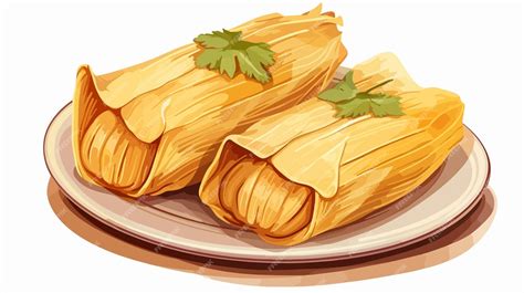 Traditional Mexican Tamales Vector Illustration Premium Ai Generated