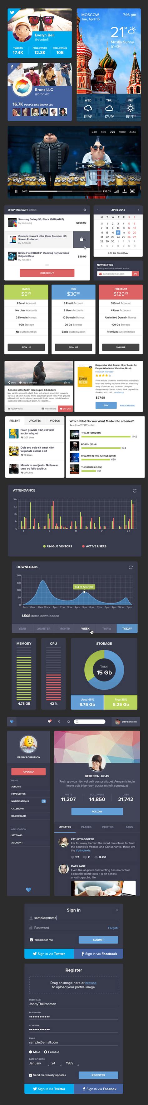Darky Psd Ui Kit Free Download