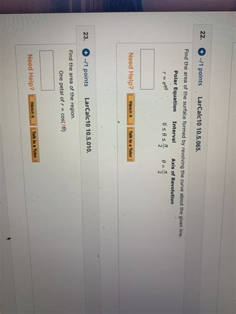 Solved 0 1 Points Previous Answers Larcalc10 10 5 001 Write