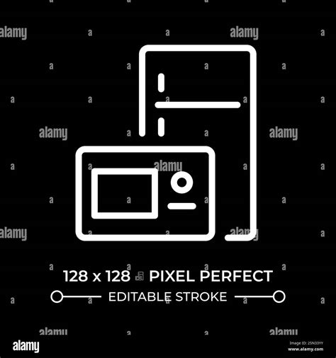 Upgraded Appliance Pixel Perfect White Linear Icon For Dark Theme Stock Vector Image And Art Alamy