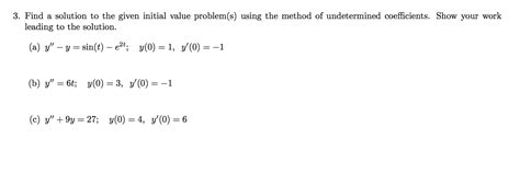 Solved Find A Solution To The Given Initial Value Chegg Com