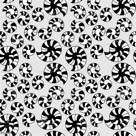 파란색 배경에 양식에 일치시키는 조개 손으로 그린 벡터 원활한 패턴 가리비에 대한 스톡 벡터 아트 및 기타 이미지 가리비 검은색 그리기 Istock