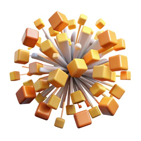 Abstract 3d Cube Burst Exploding Geometric Shapes 56594278 Png