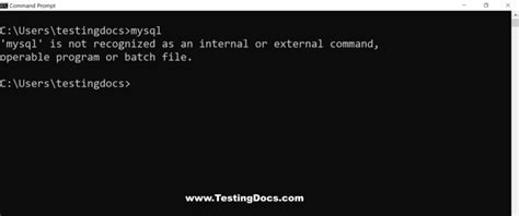 How To Fix Mysql Is Not Recognized Command Error