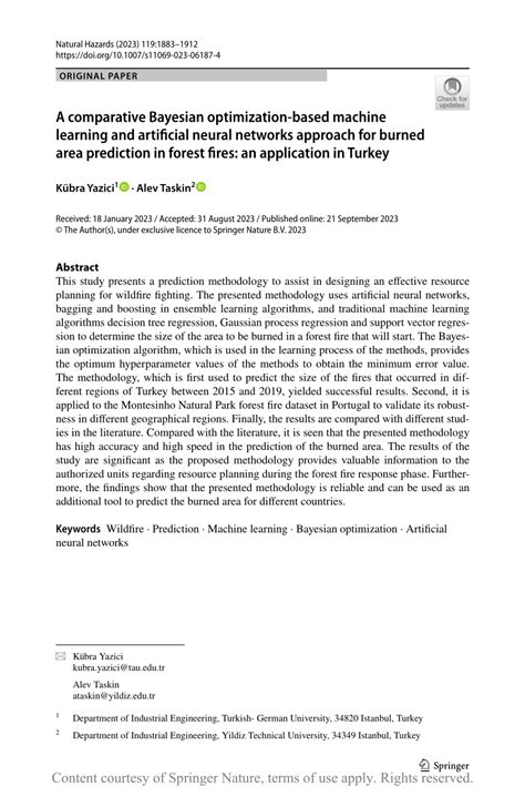 A Comparative Bayesian Optimization Based Machine Learning And Artificial Neural Networks