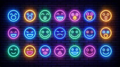 Neon Glow A Collection Of Animated Emojis For Digital Communication