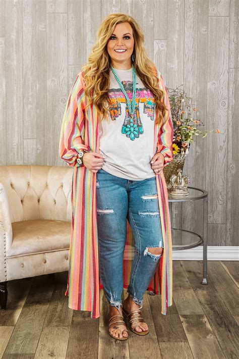 Curvy Vegas Lights Multi Plus Size Cardigan Glitzy Girlz Boutique