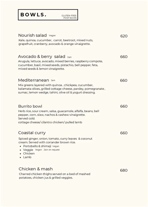 Boojee Menu Boojee Cafe