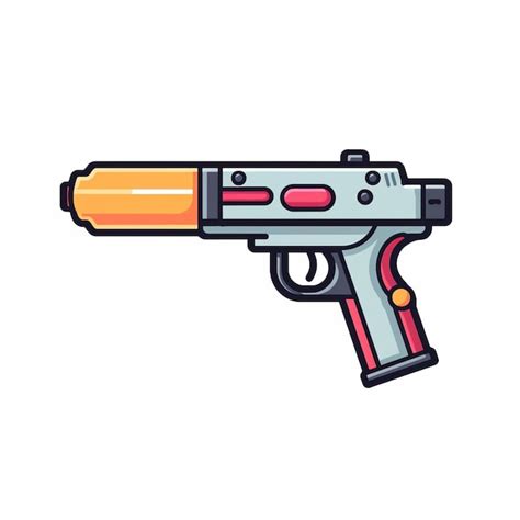Blaster Icon Toy And Game Weapon Symbol Art Logo Illustration Premium