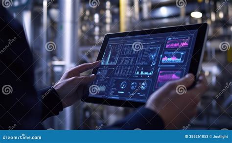 An Intricate Data Visualization On A Touchscreen Illustrating Realtime Predictive Trends For