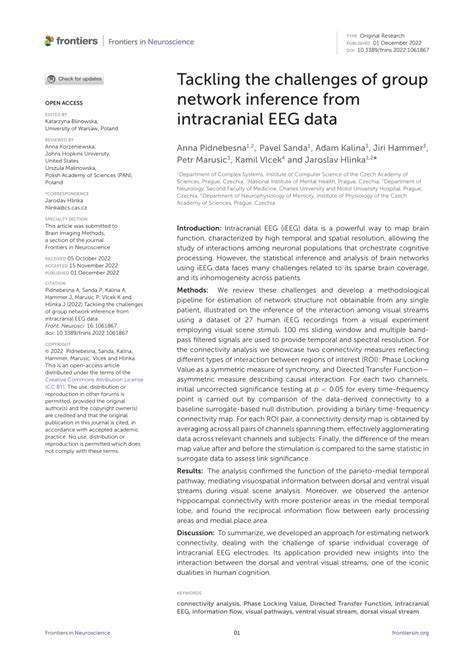 Pdf Tackling The Challenges Of Group Network Inference From Intracranial Eeg Data