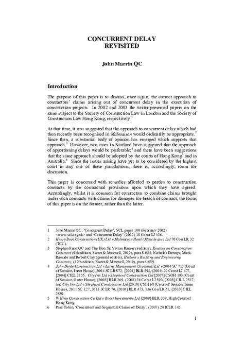 Pdf Concurrent Delay Revisited