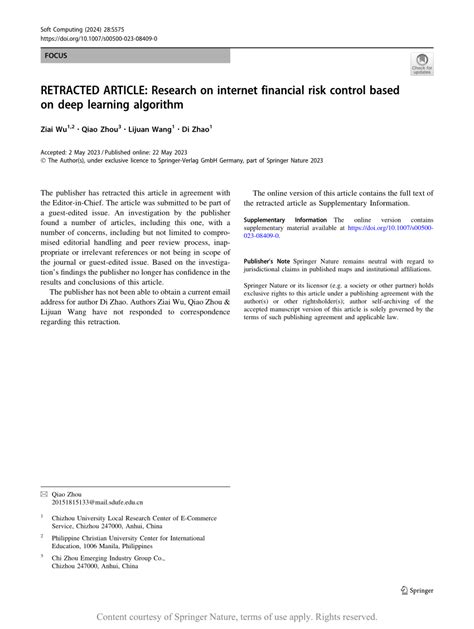 Retracted Article Research On Internet Financial Risk Control Based On