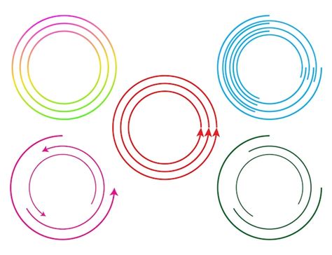 Premium Vector Circular Frame Spins Linear Symbol Rotates Circles Frame Loop Circle Loading Bar