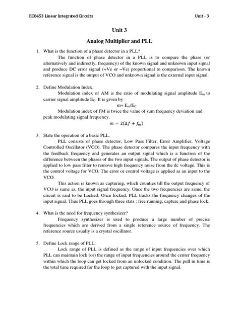 Unit 3 Pdf Detector Radio Frequency Modulation