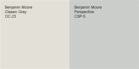 Benjamin Moore Classic Gray Vs Benjamin Moore Perspective Comparison