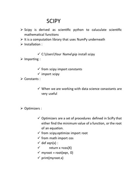 Scipy Pdf