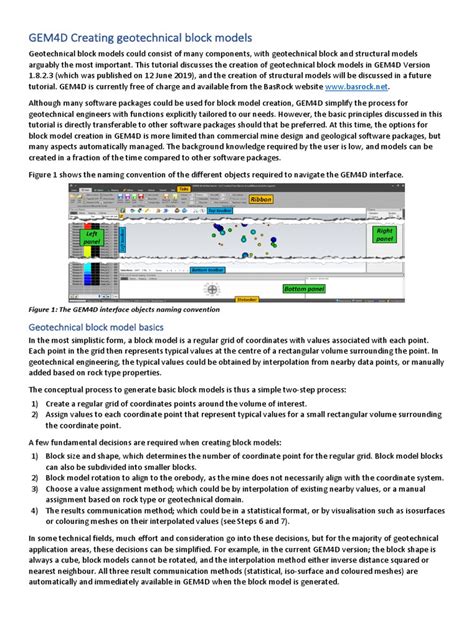 Gem4d Geotech Block Models Process Description Pdf Comma Separated