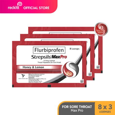 Strepsils Max Pro Medicine Lozenges Pack Of 8 X 3 24 Pcs For Inflamed