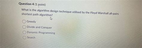 solved what is the algorithm design technique utilised by
