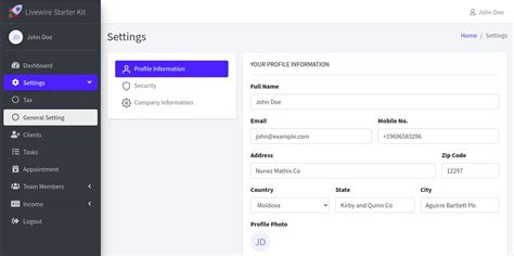 Laravel And Livewire Starter Kit By Clovonscripts Codester
