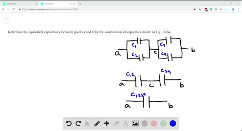 Solved Ii Determine The Equivalent Capacitance Between Points A And B