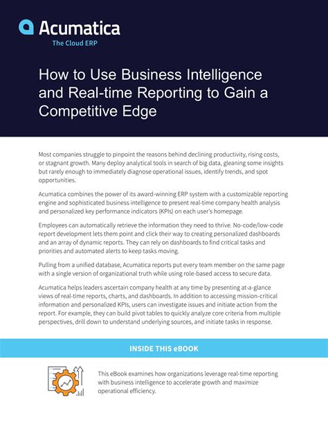 The Transformational Power Of Acumaticas Real Time Reporting