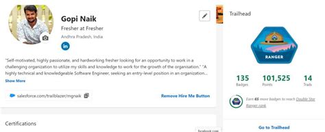 Gopi Naik On Linkedin Trailhead Salesforce Trailheadgo Salesforce