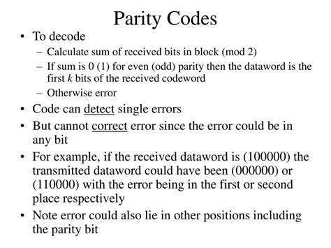 Ppt 3f4 Error Control Coding Powerpoint Presentation Free Download Id 909446