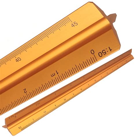 Walmart Aluminum Alloy Engineer Triangular Ruler Metric Scale 1 20 1