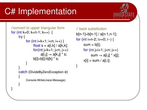 Ppt Linear Systems Gaussian Elimination Powerpoint Presentation Free