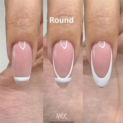 Предлагаем вам схемы френча для разных форм ногтей Лучшие идеи у нас