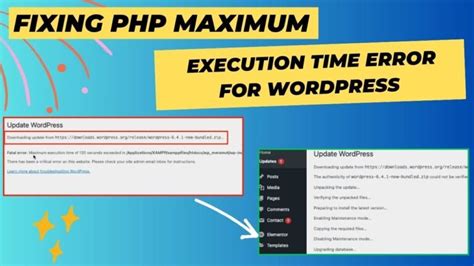 Fix Php Maximum Execution Time Error For Wordpress Premium Wordpress