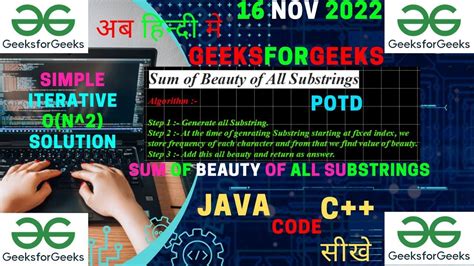 Sum Of Beauty Of All Substrings Gfg Potd Java Code C Code