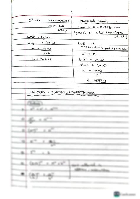 solution a levels maths logs and linear law complete notes and solved