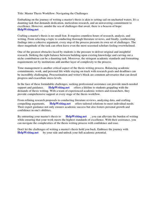 Master Thesis Workflow Pdf Thesis Methodology