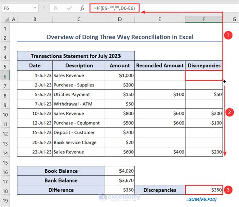 How To Do Three Way Reconciliation In Excel Step By Step Exceldemy